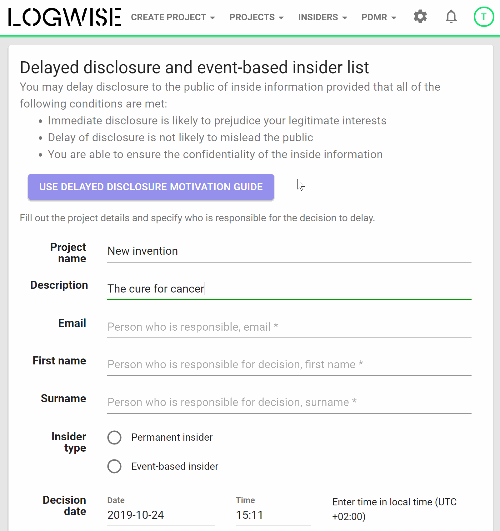 Document the decision to delay disclosure of inside information - Compliance Made Simple